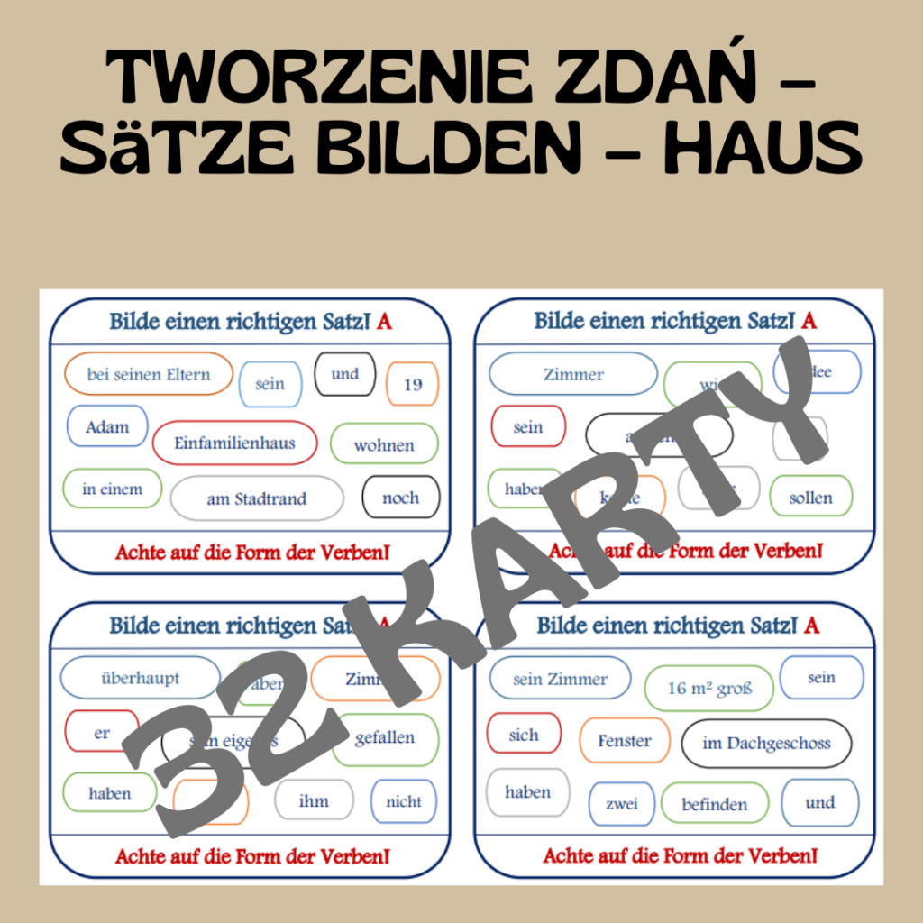 KARTY PRACY – HAUS / DOM - ideas4creative.English.lessons