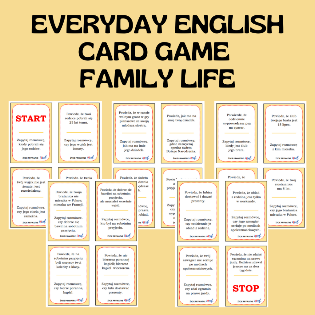 FAMILY MEMBERS CARD GAME - ideas4creative.English.lessons