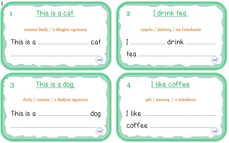 WRITING SUPER SENTENCES CARDS 2 – ideas4creative.English.lessons