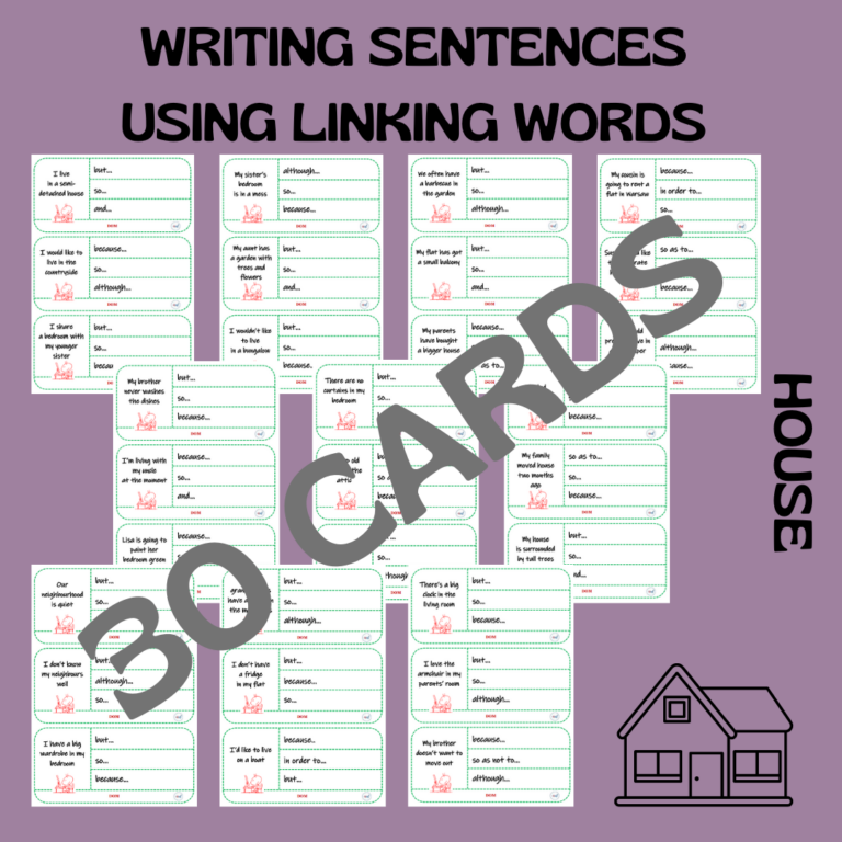 HOUSE / WRITING AND SPEAKING WORKSHEETS - ideas4creative.English.lessons