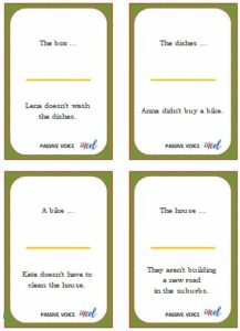 PASSIVE VOICE CARD GAME - ideas4creative.English.lessons
