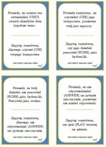 PAST SIMPLE REGULAR VERBS CARD GAME - ideas4creative.English.lessons